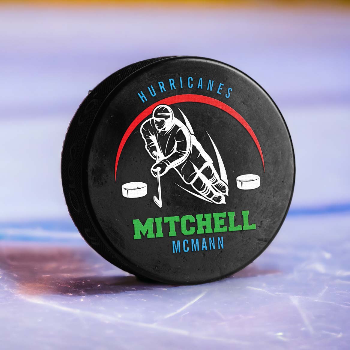 Personalized and Custom Printed Ice Hockey Pucks with logo, photo